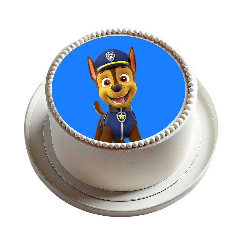 Paw Patrol (Chase) Cake Topper | Edible Image | Simply Stuffed